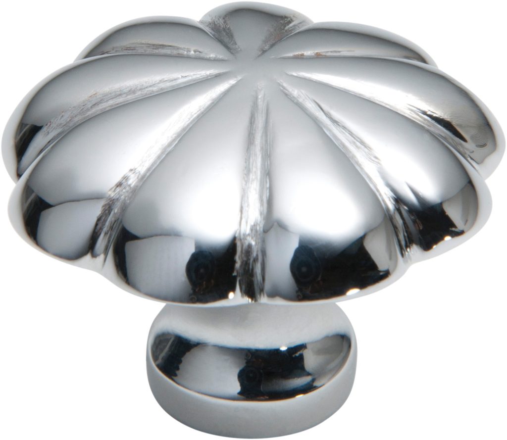 Fluted Cupboard Knob With Backplate – D32xP44mm – TradCo