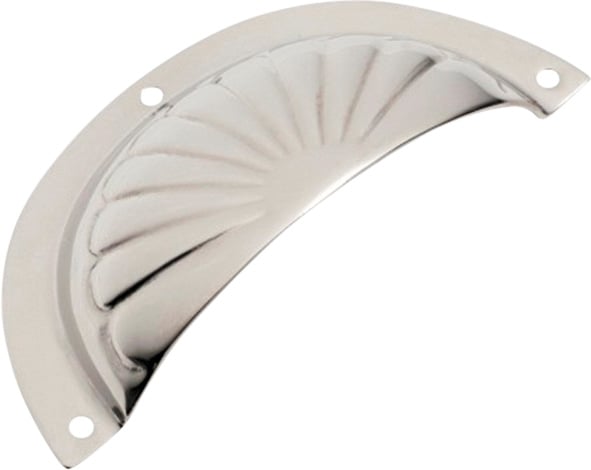 Fluted Drawer Pull Sheet Brass TradCo